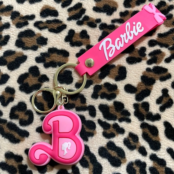 Barbie | Accessories | Barbie Pink B Initial Keychain Wristband Charm ...